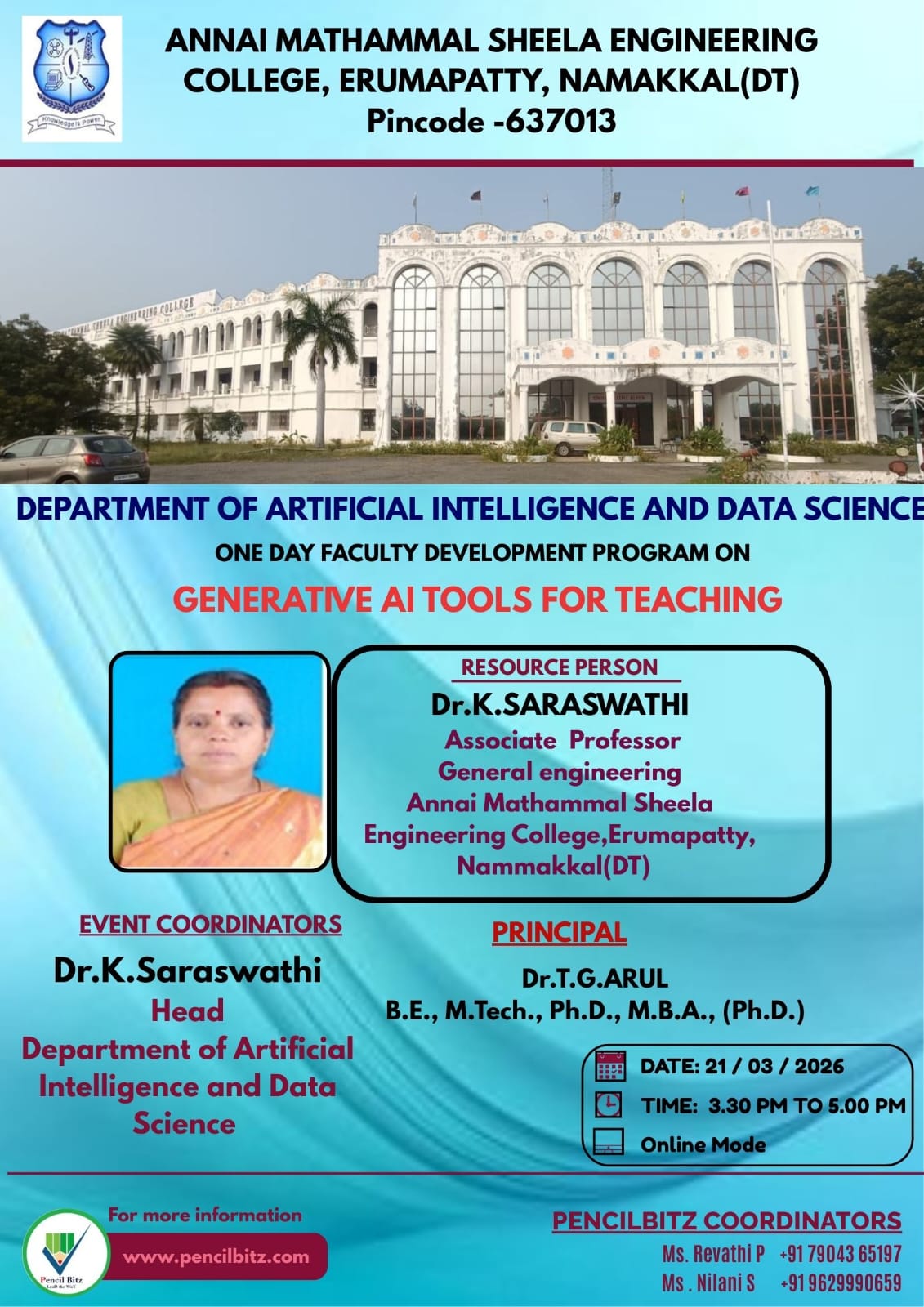 Annai Mathammal Sheela Engineering College | Event Pencil Bitz